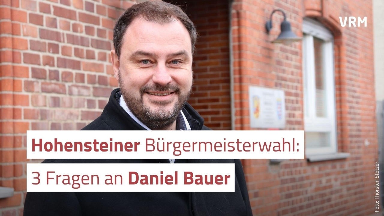 Bürgermeisterwahl in Hohenstein: Drei Fagen an Daniel Bauer